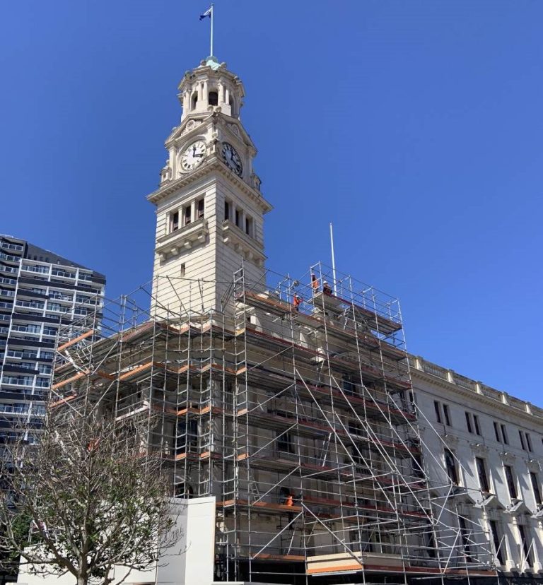 Auckland Townhall - Orange Scaffold